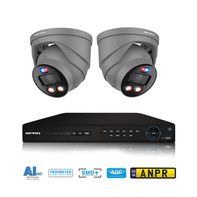 IP 4MP Active Deterrence LITE & Colour Night 2.0 Combination Kit In Wh
